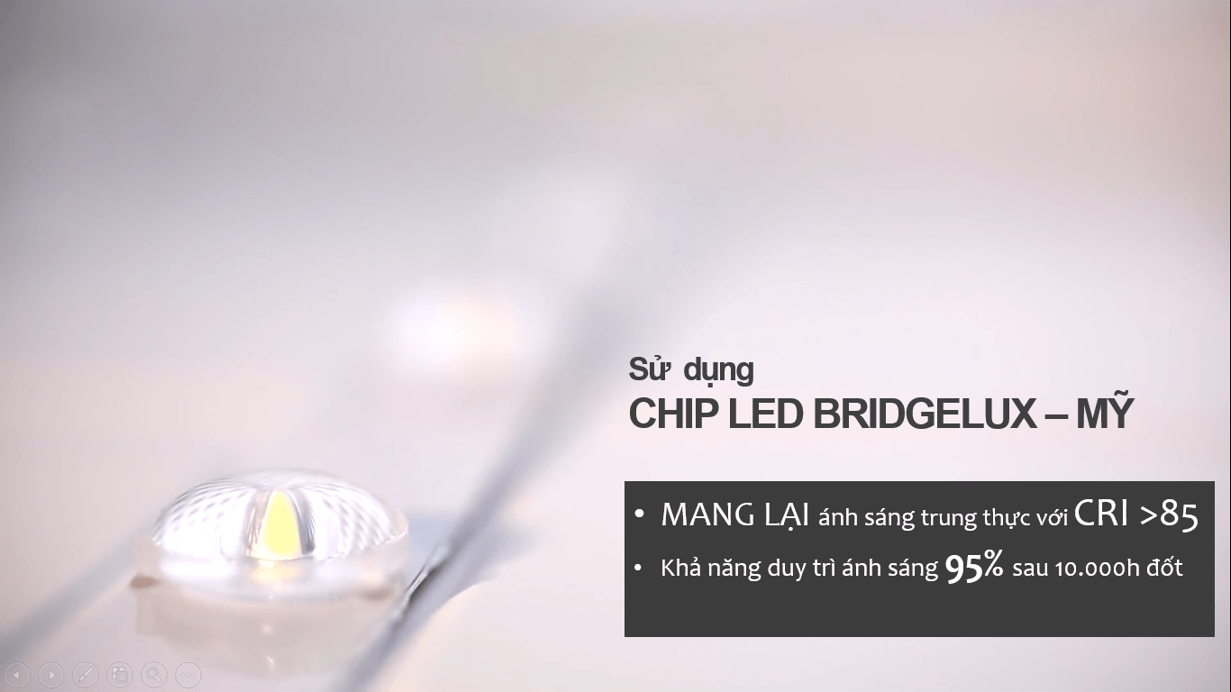 Đèn LED Panel Tấm Plus 2018 dùng chip LED Bridgelux Mỹ